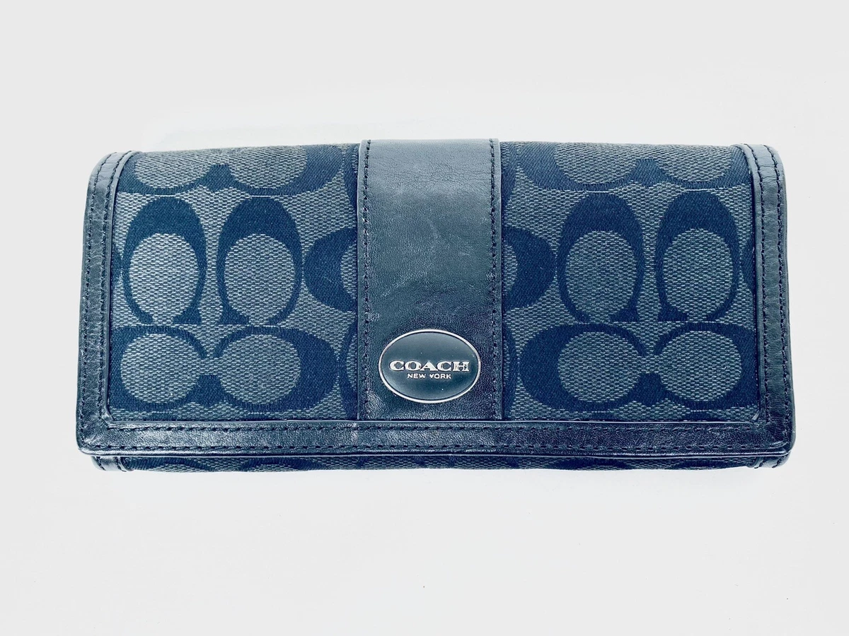 Teal Coach Signature Wallets