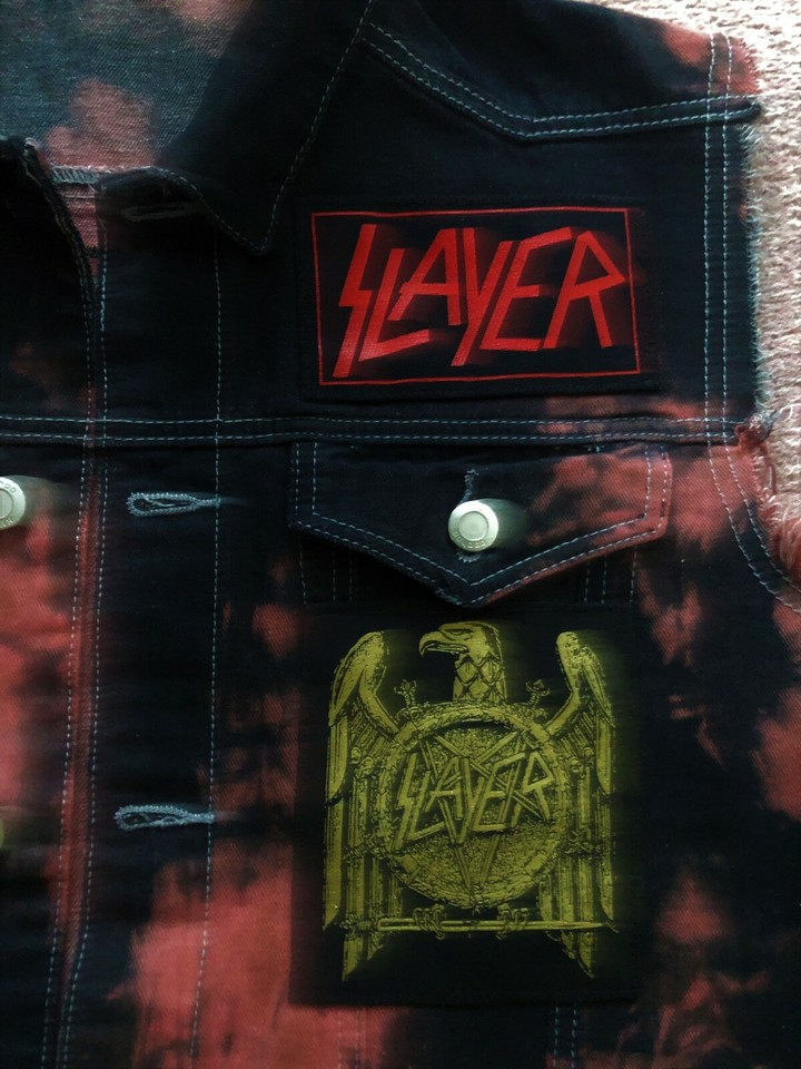 Slayer Raining Blood Battle Jacket Cut-Off Patch Denim Reign In Blood ...