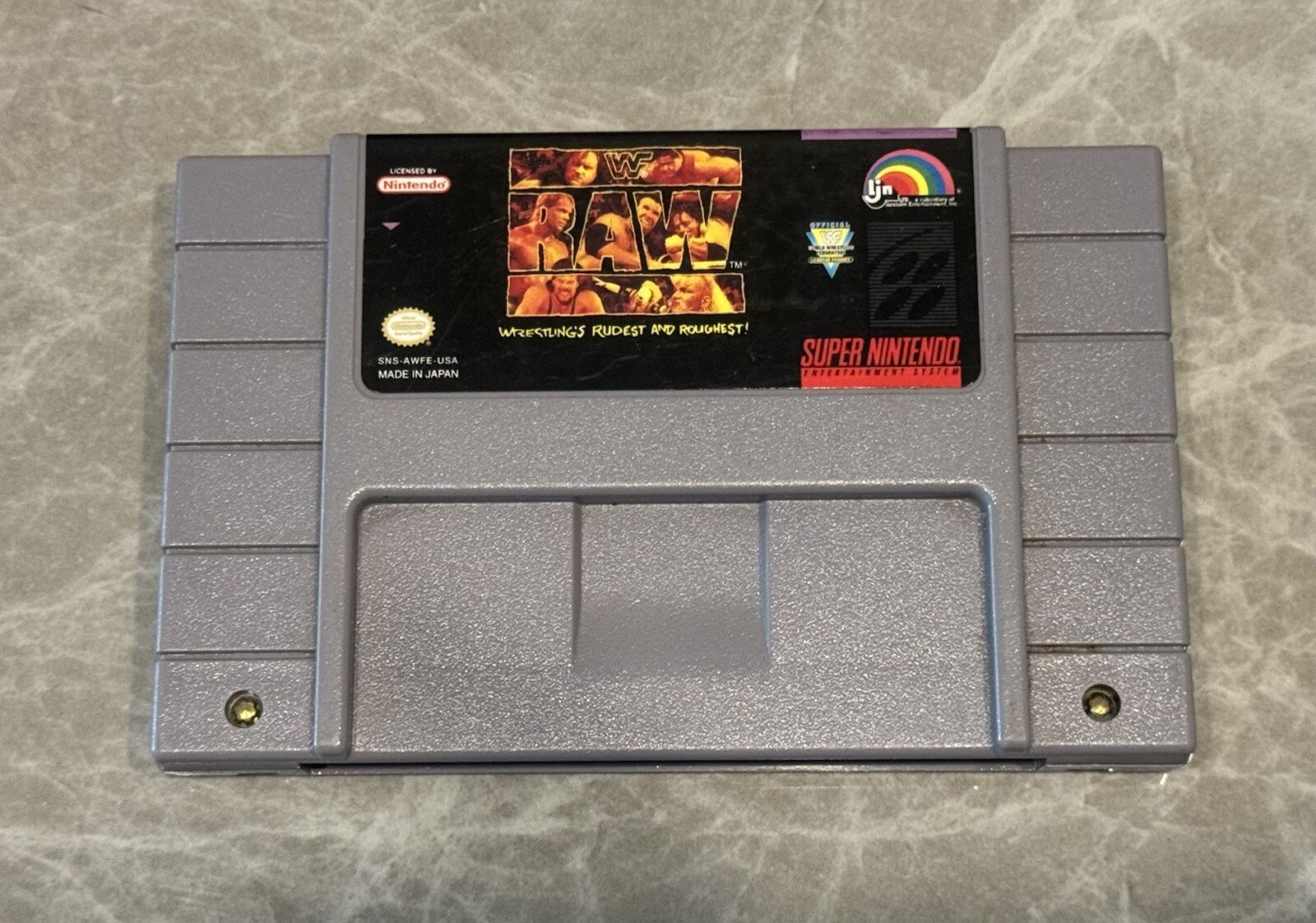WWF Raw (Super Nintendo Entertainment System, 1994) Game Cartridge Only ...