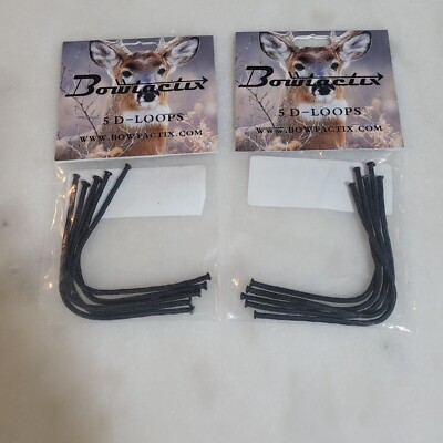 (2) Packs Black Archery Release Bow String Nock D Loop Bowstring by ...