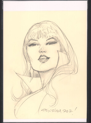 Original Vampirella comic art sketch by Mark Texeira signed | eBay
