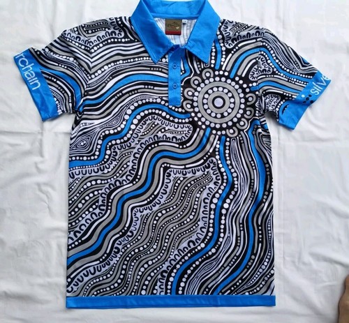 JATU Aboriginal Indigenous All Over Print Polo Shirt SIZE XS VGC FREE ...