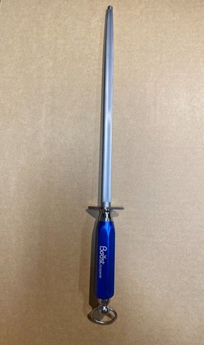 Butchers Sharpening Steel Heavy-Duty Boost 12" Aluminium Handle - Blue ...