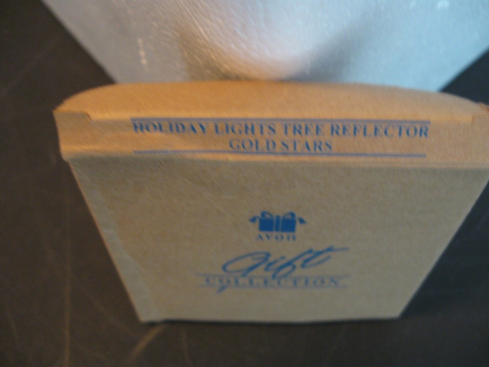 Avon 1995 Holiday Lights Tree Reflector Gold Stars set of 12 - With ...