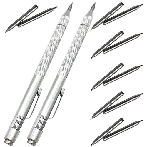2 Pack Tungsten Carbide Scriber with Magnet,with Extra 12 Marking Tip ...
