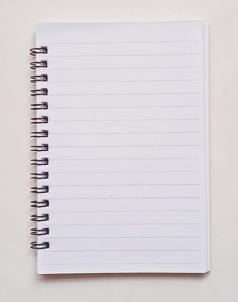 A6 Ringbound Notebook Black Cover 100 Lined Pages 70 Gsm Spiral Finest ...