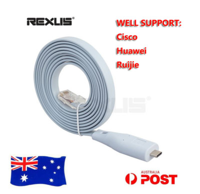 USB-C to Rj45 Network Console Cable Rollover Cord For Cisco Router PC ...