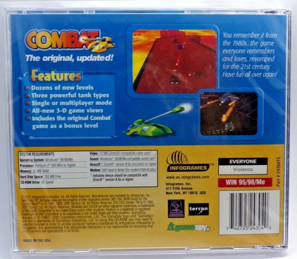 Combat for PC by Infogrames |CD-ROM Factory Sealed | eBay