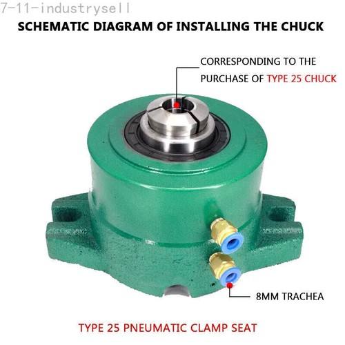 Lathe Fixture Horizontal Indexing Vertical Pneumatic Collet Holder ...