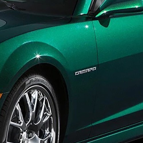 2Pcs Matte Black Door Fender Emblem Script Letter Badge For Camaro ...