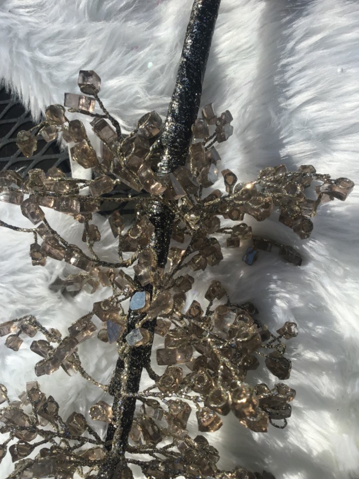 Pottery Barn Handcrafted Faceted Glass Mirror Decorative Tree Large 30. ...