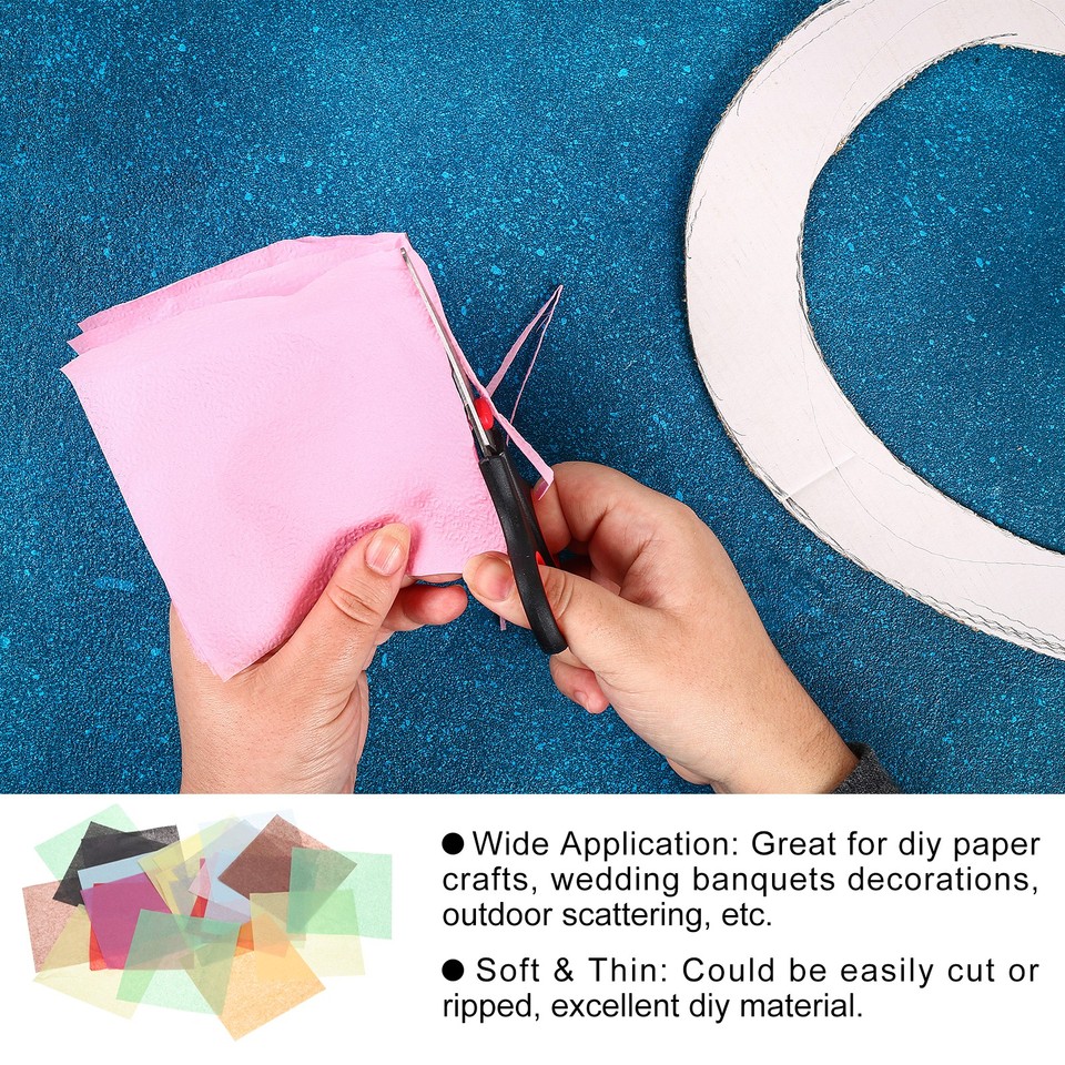 Tissue Paper Squares, Black Colored Tissue Paper - 2 x 2 Inch / 4,000 ...