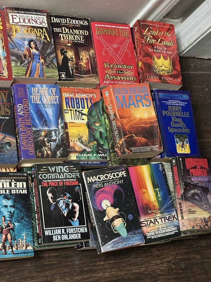 Huge Lot 90 Science Fiction Fantasy Paperback Books Vintage - Current ...