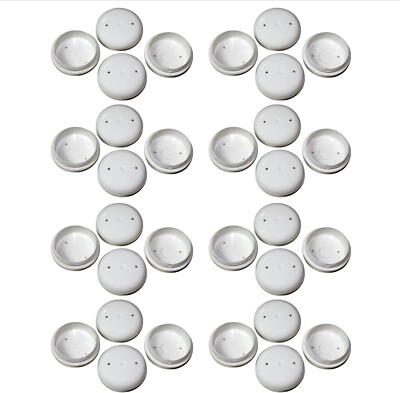 1" - 1/2" Plastic White Iron Patio Chair Leg Insert Cups Glide Caps (32 ...