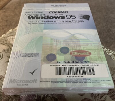 COMPAQ Microsoft Windows 95 RECOVERY SOFTWARE (BRAND NEW Sealed) | eBay
