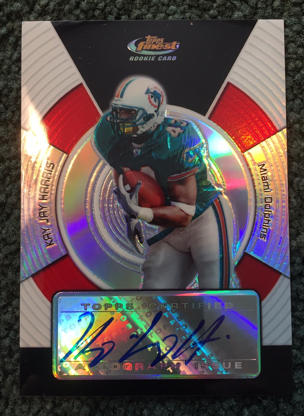 KAY JAY HARRIS 2005 Finest Refractors Rookie Autograph Dolphins 38/399 ...