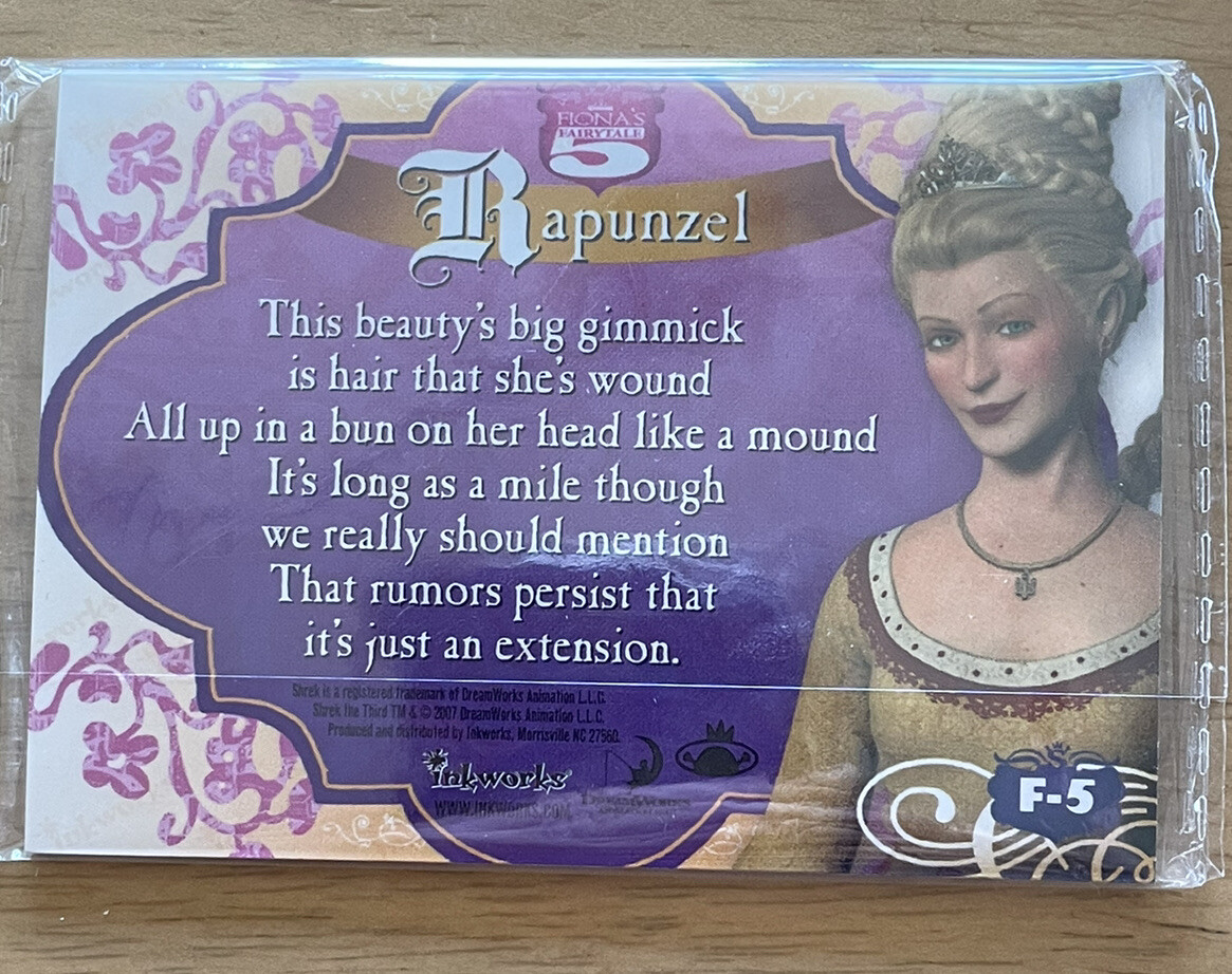 Shrek The Third Fiona’s Fairytale Set Of 5 Foil Trading Cards Sealed ...