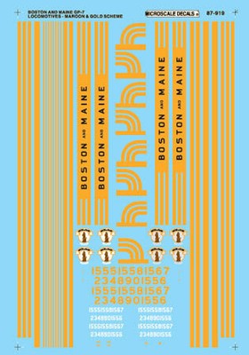 Microscale HO Boston & Maine GP7 Hood Unit Diesels (maroon & gold) 1950 ...