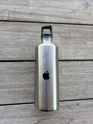 Apple Swag Black Logo Stainless Steel Color Metal Water Bottle ...