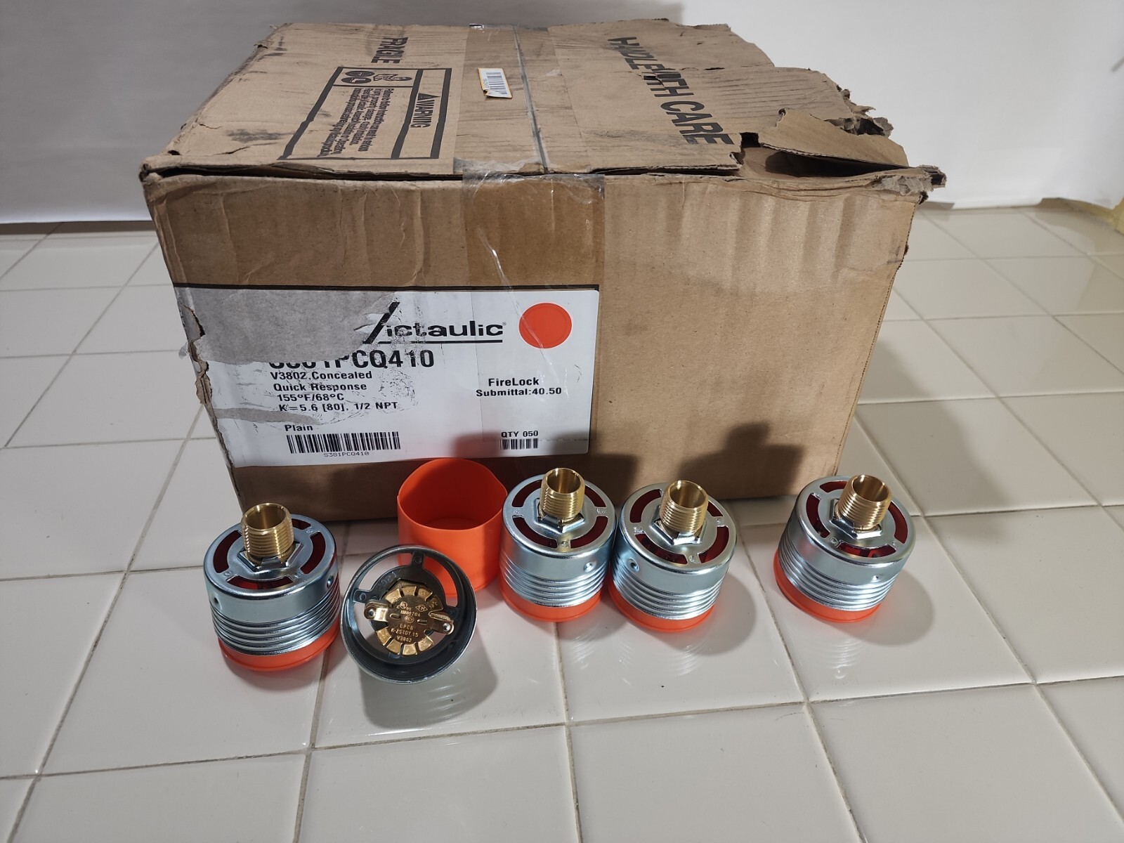 5 Pk Victaulic V3802 Fire Lock Automatic Sprinkler Head Quick Response ...