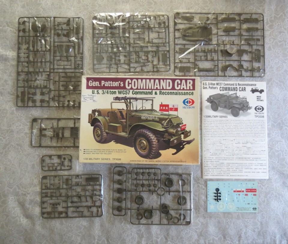 Model Kit General George Patton's Command Car Dodge WC57 3/4 Ton Skybow ...