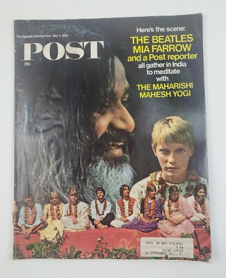 Saturday Evening Post May 4 1968 The Beatles Mia Farrow Maharishi ...