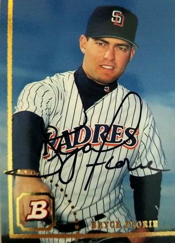 Bryce Florie San Diego Padres 1994 Bowman #316 Autographed Baseball ...