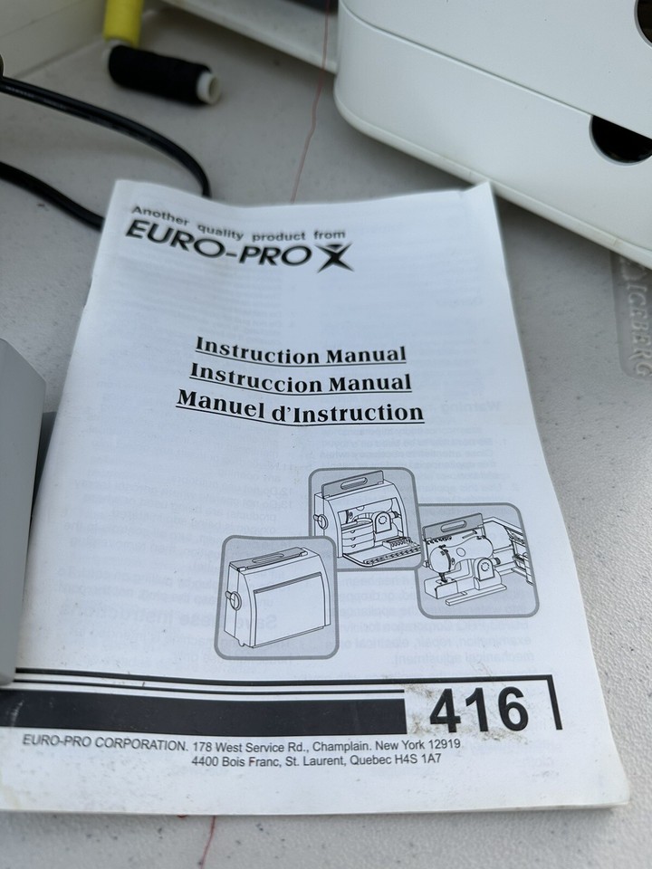 Euro Pro Model 416 Mechanical Sewing Machine Rare! Tested | eBay