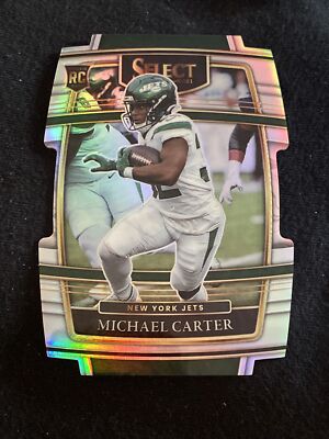 2021 Panini NFL Select Concourse Silver Prizm Die Cut Michael Carter RC ...