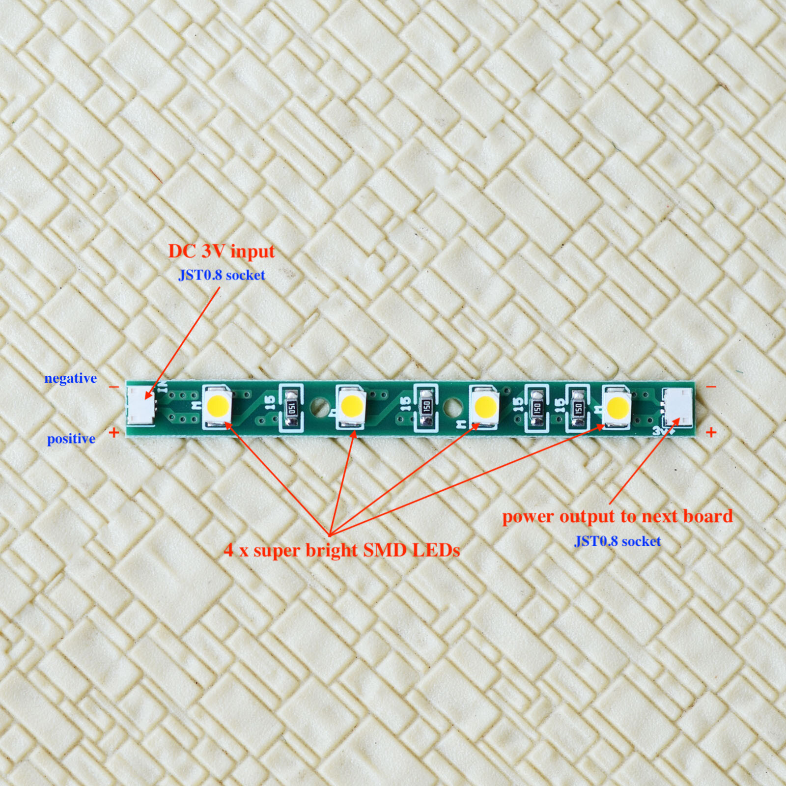 5 x DC 3V LED strips compact size light passenger cars or building plug ...