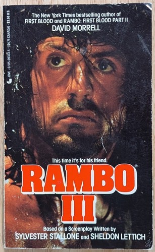 First Print Rambo III 3 David Morrell Vintage 1988 Paperback Sylvester ...