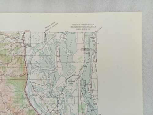 WW2 ARMY WAR DEPT HILLSBORO OREGON GEOLOGICAL SURVEY TOPO MAP ...