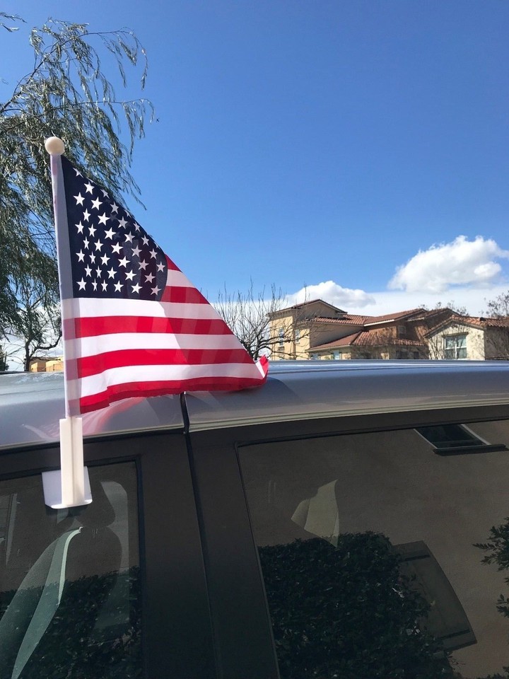 American US Car Window American Patriotic USA Auto Flag 12" x 16" Free ...