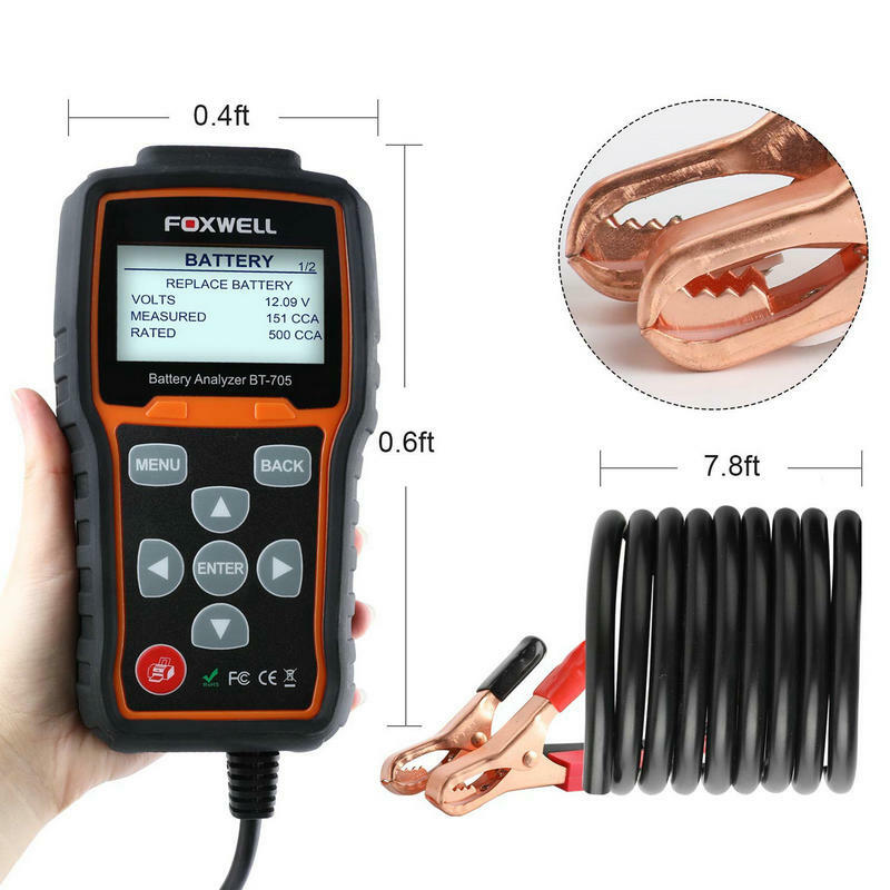 Foxwell BT705 Car Battery Load Tester & Charging System Analyzer 100 ...