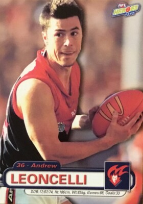 2001 AFL MELBOURNE DEMONS ANDREW LEONCELLI # 89 PUZZLE COMMON CARD ESP ...
