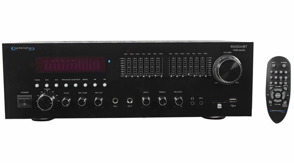 Technical Pro RX55URIBT 1500W Pro Audio Receiver w/ Bluteooth +USB/SD+ 7-Band EQ | eBay