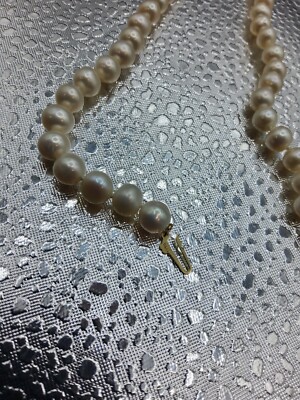 vintage pearl necklase with 585 gold clasp | eBay