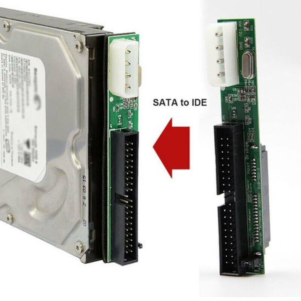 2PCS Serial ATA SATA to IDE/PATA 40 Pin Converter 3.5" Adapter Card PC ...