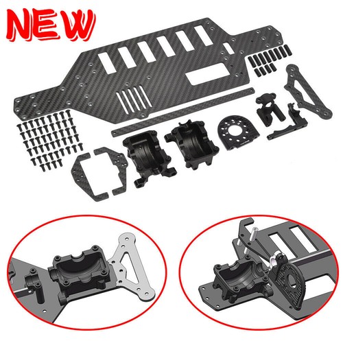 New TT-02 Set 1/10 Carbon Fiber Lower Deck Chassis Kit for Tamiya TT02 ...
