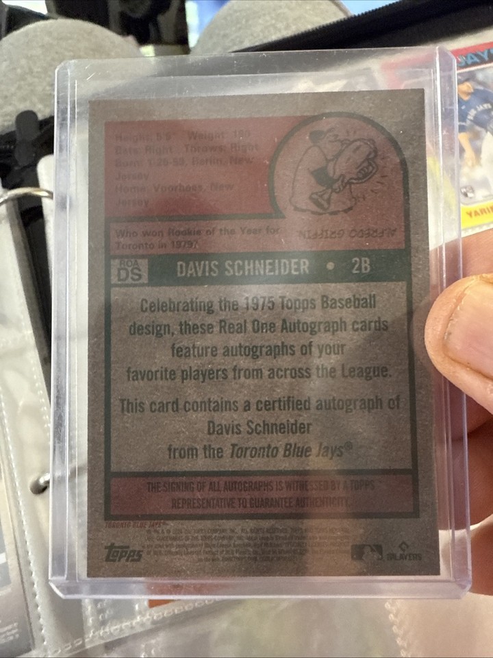 2024 Topps Heritage High Number Davis Schneider Real One Auto RC #ROA ...