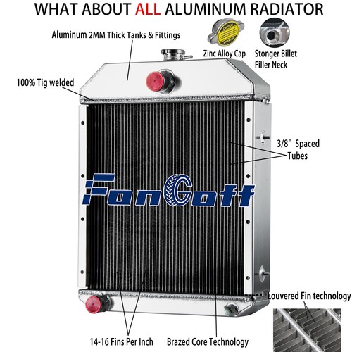 3-Core Radiator For Case 1845 1845B 1845S 480D 480LL 580D 580SD 584D ...