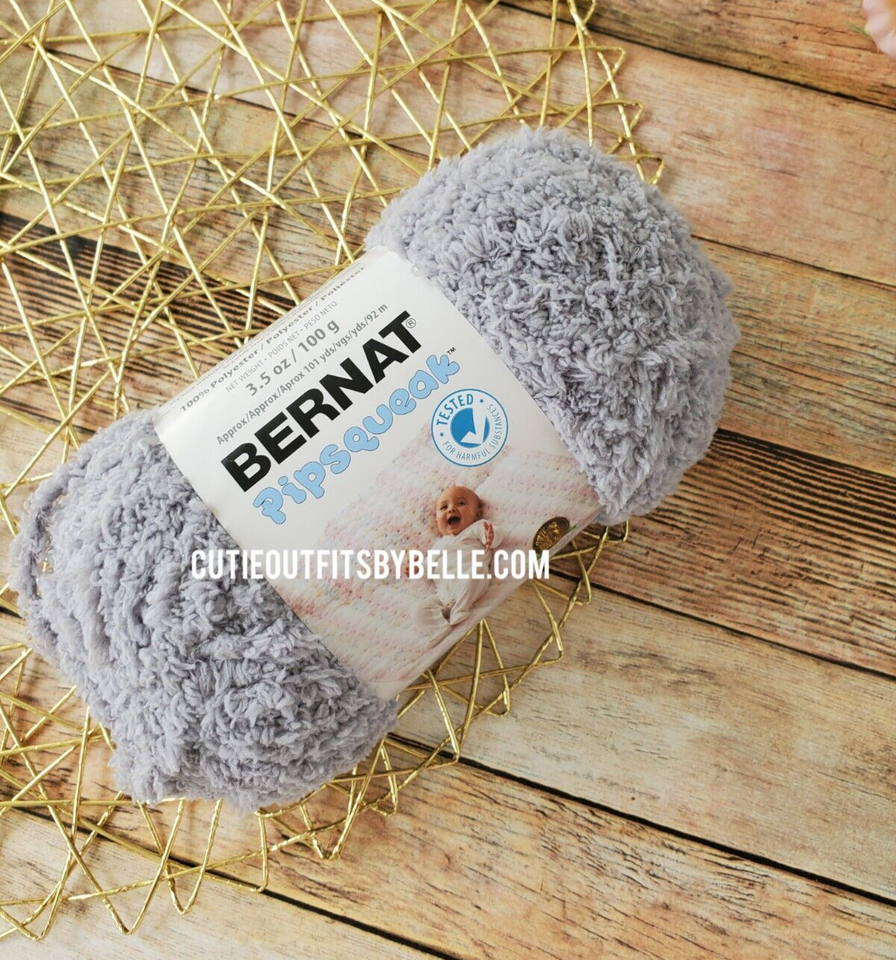 Bernat Pipsqueak Yarn, 3 SKEINS LOT Elephant Gray Bulky #5 Yarn | eBay