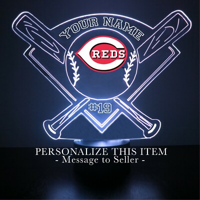 Cincinnati Reds Light Up, MLB Baseball LED Sports Fan Lamp ...
