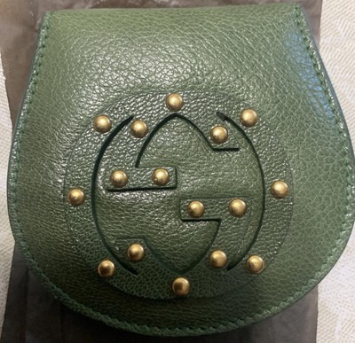 Vintage GUCCI Coin Purse Case - Green GG Leather. NEW. NEVER USED. | eBay