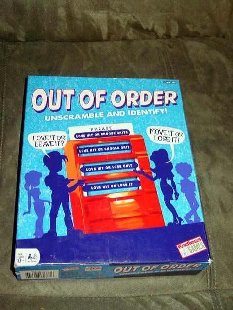 HH: Endless Games - OUT OF ORDER Board Game - Unscramble & Identify! | eBay