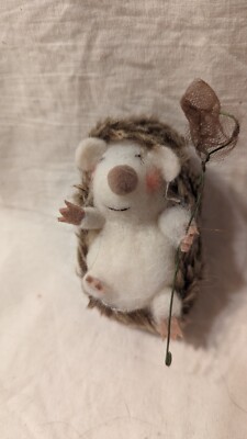 Stuffed Fur Hedge Hog Holding A Net | eBay