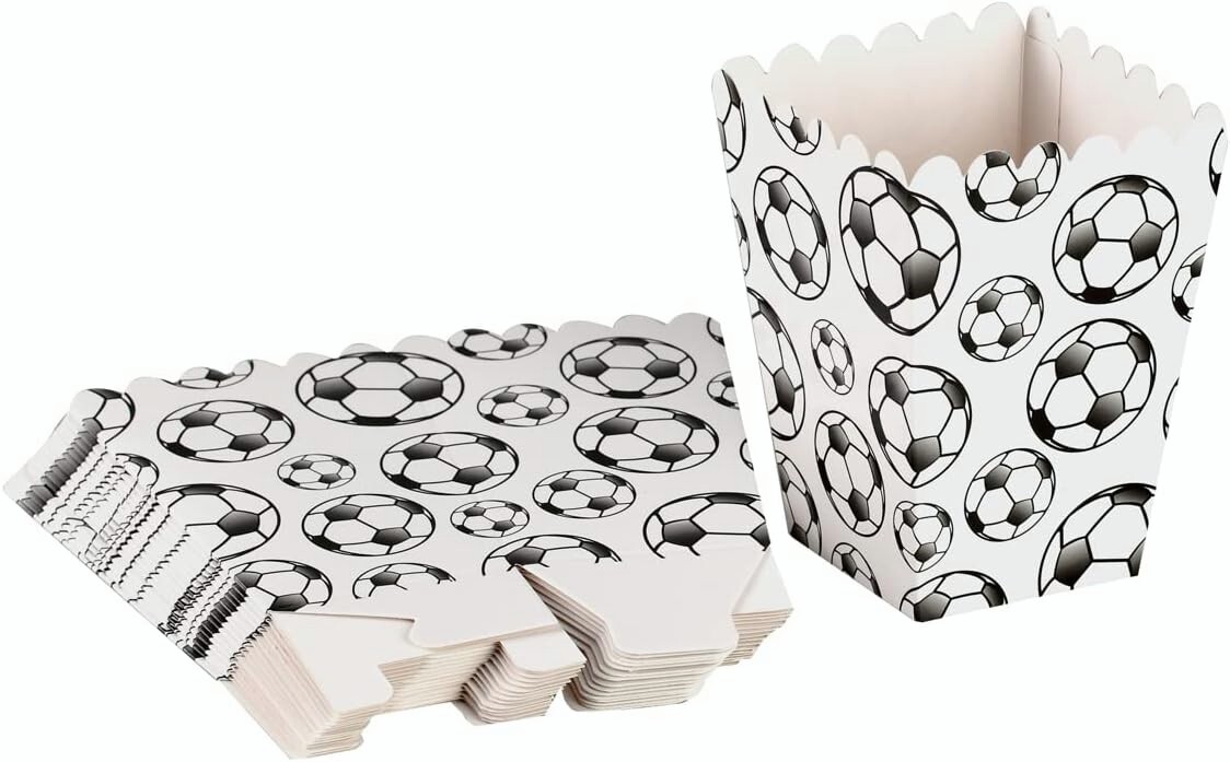 6pcs Soccer Popcorn Boxes | FIFA World Cup Theme Party Snack Box ...