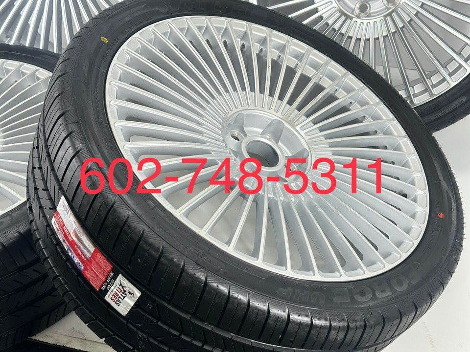 24" INCH CADILLAC ESCALADE RIMS Wheels 4 set 6X139 PLATINUM SILVER W ...