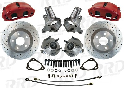 1964-72 Chevelle C5 Corvette 13" Disc Brake Kit Alum Spindle Conversion ...