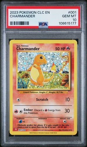 2023 Pokemon Charmander Holo 001/034 Classic Charizard PSA 10 GEM MINT -77 | eBay